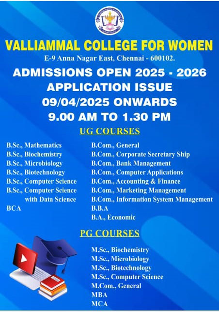 Valliammal College For Women – Valliammal Educational Trust